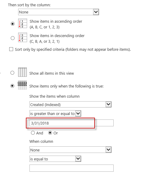 How to Filter a SharePoint Date Column by a Specific Value – expertbrains
